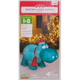 Gemmy Airblown Christmas Inflatables Snowflakes Hippo, 4' - Walmart.com