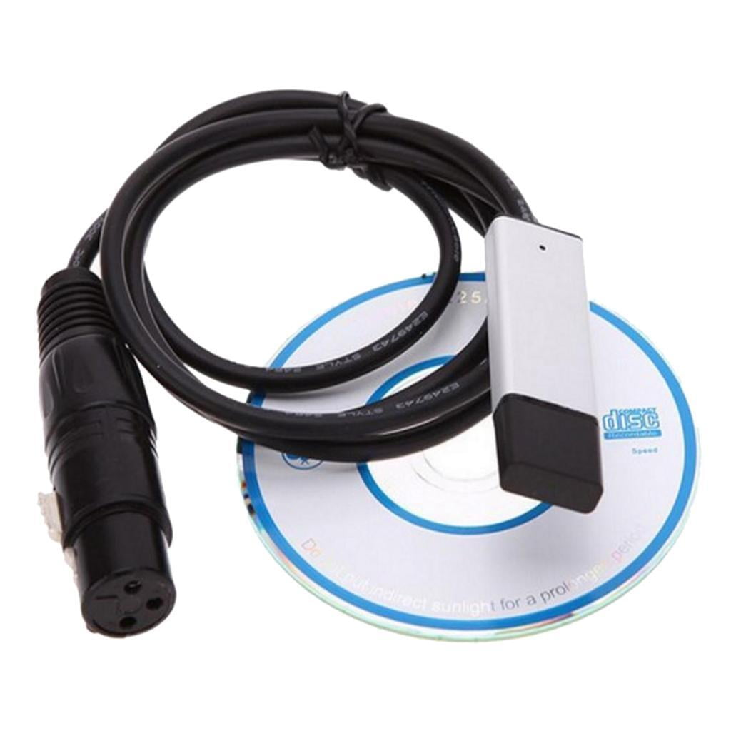 Inteprter USB to DMX Interface Adapter Controller USB LED DMX512 Dimmer ...