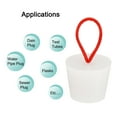 Uxcell Silicone Rubber Tapered Plug 25mm to 33mm Solid Bungs Stopper ...