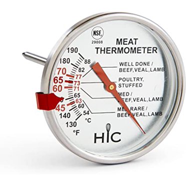 HIC Slow Cooker Waterproof Floating Thermometer, Stainless Steel ...