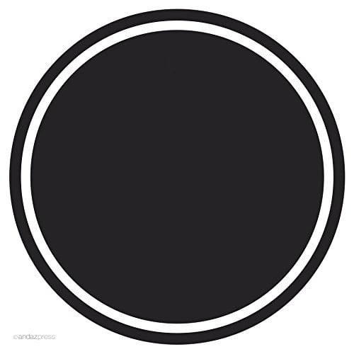 Black Solid Color Circle Gift Labels, 40-Pack - Walmart.com