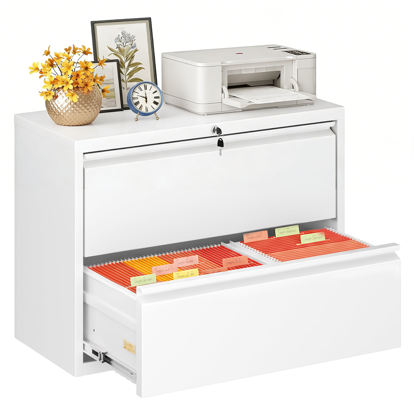 Click here for Kavey 2-Drawer Metal Filing Cabinet With Lock  Spa... prices