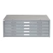 Safco Small Metal Flat Files Cabinet, 5 Drawer, Light Gray for Office ...