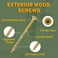 #10 x 3" Wood Screws, 120PCS Carbon Steel Star Drive Self-Tapping ...