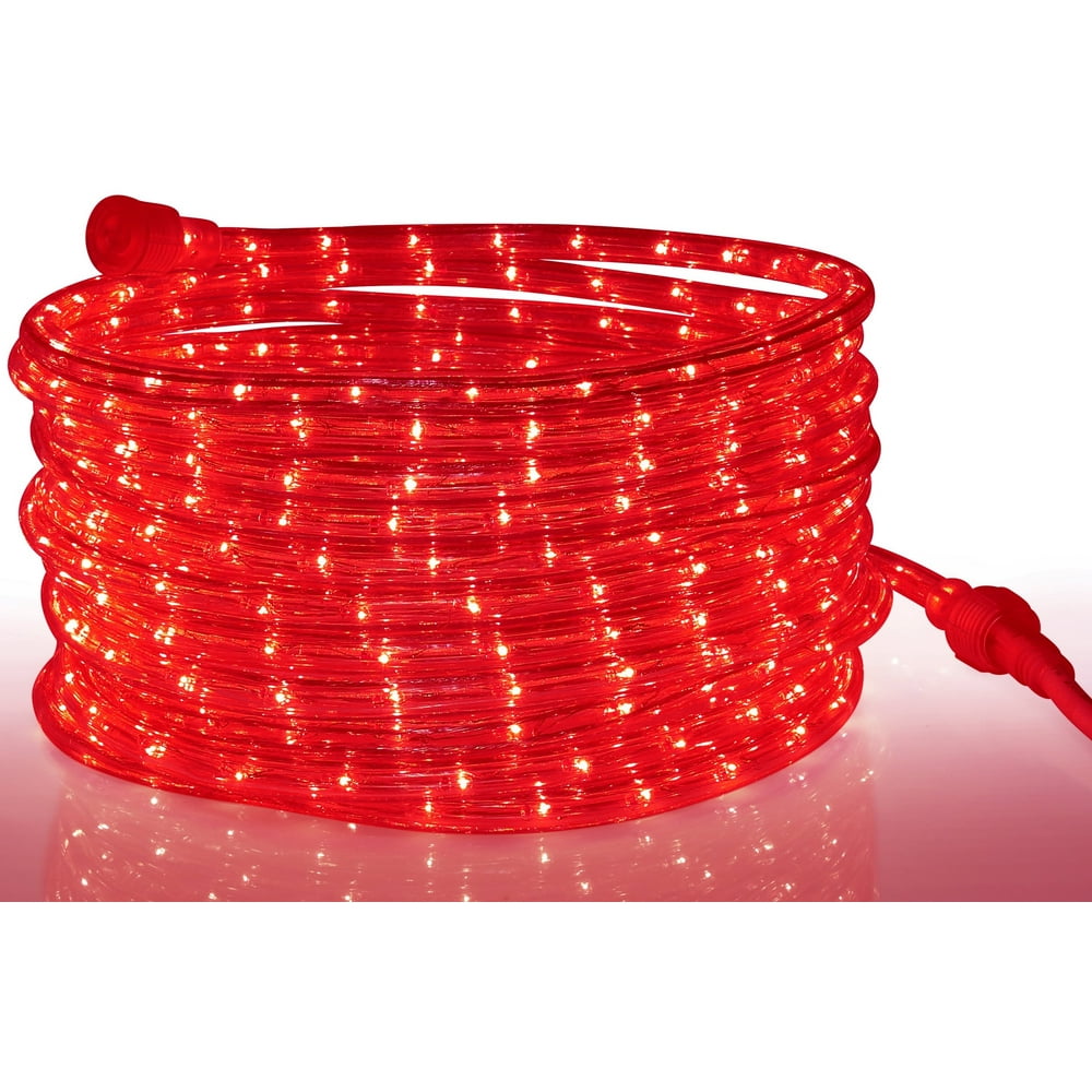 Tupkee LED Rope Light Red - for Indoor and Outdoor use, 24 Feet (7.3 m ...