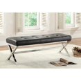 Rory X-Base Bench, Black Bonded Leather - Walmart.com