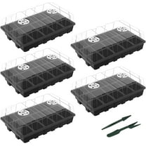 Gardzen 5-Set Garden Propagator Set, Seed Tray Kits with 75-Cell, Seed ...