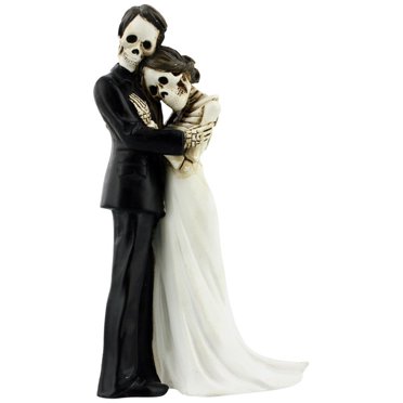 Love Never Dies Wedding Bride And Groom Skeleton Couple In Dancing Pose Figurine - Walmart.com