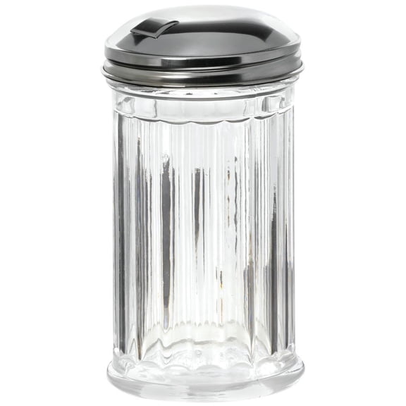 HUBERT® Cheese Shaker with Stainless Steel Perforated Top Glass 6 Ounce ...