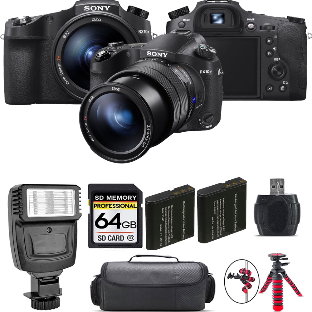 Sony Cyber-shot DSC-RX10 IV Digital Camera + Extra Battery + Flash ...