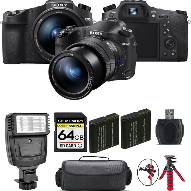 Sony Cyber-shot DSC-RX10 IV Digital Camera + Extra Battery + Flash ...