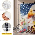 Bald Eagle Backdrops for Photography, Patriotic USA Flag Flower ...
