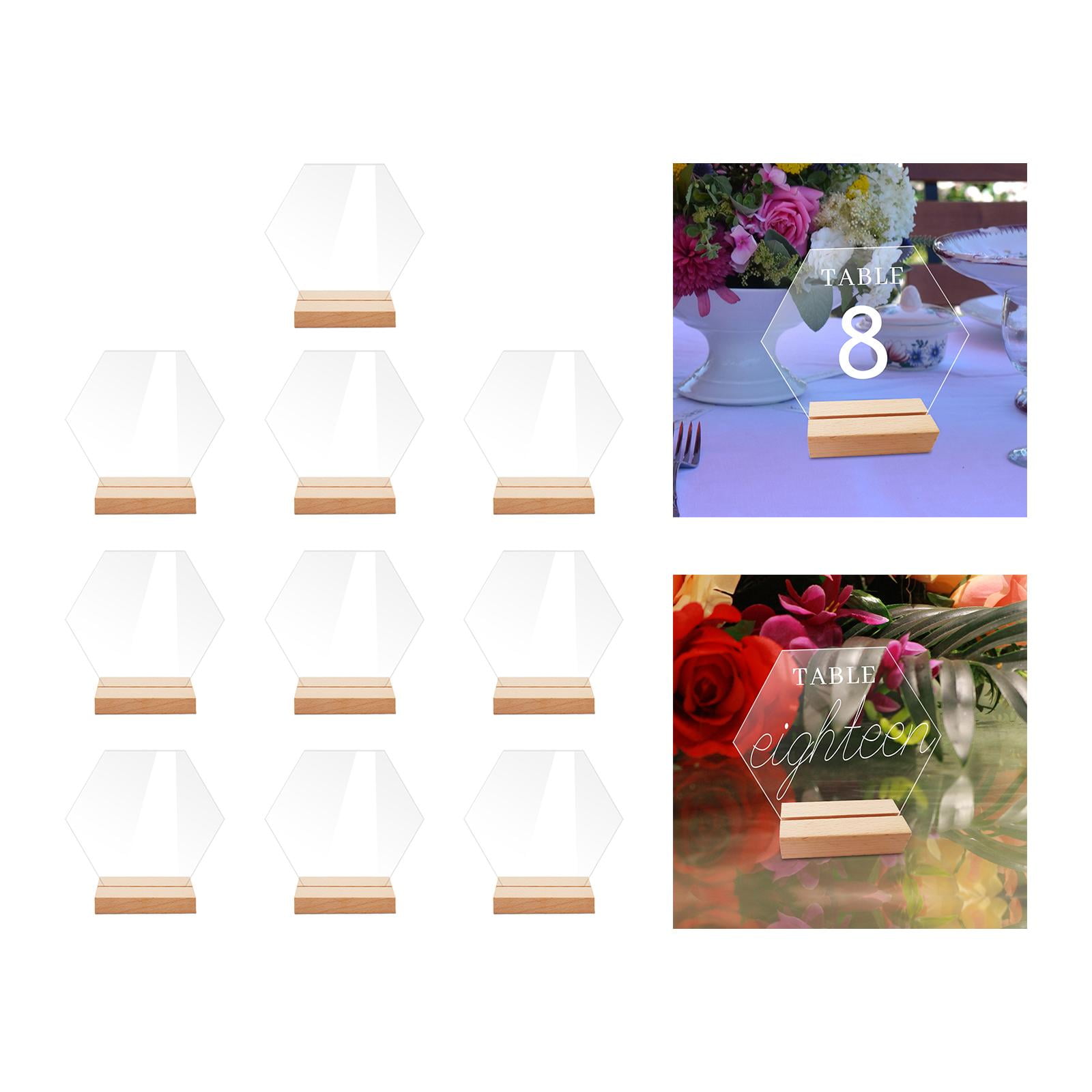 Clear Acrylic Place Cards Seating Cards Wedding Table Numbers with ...