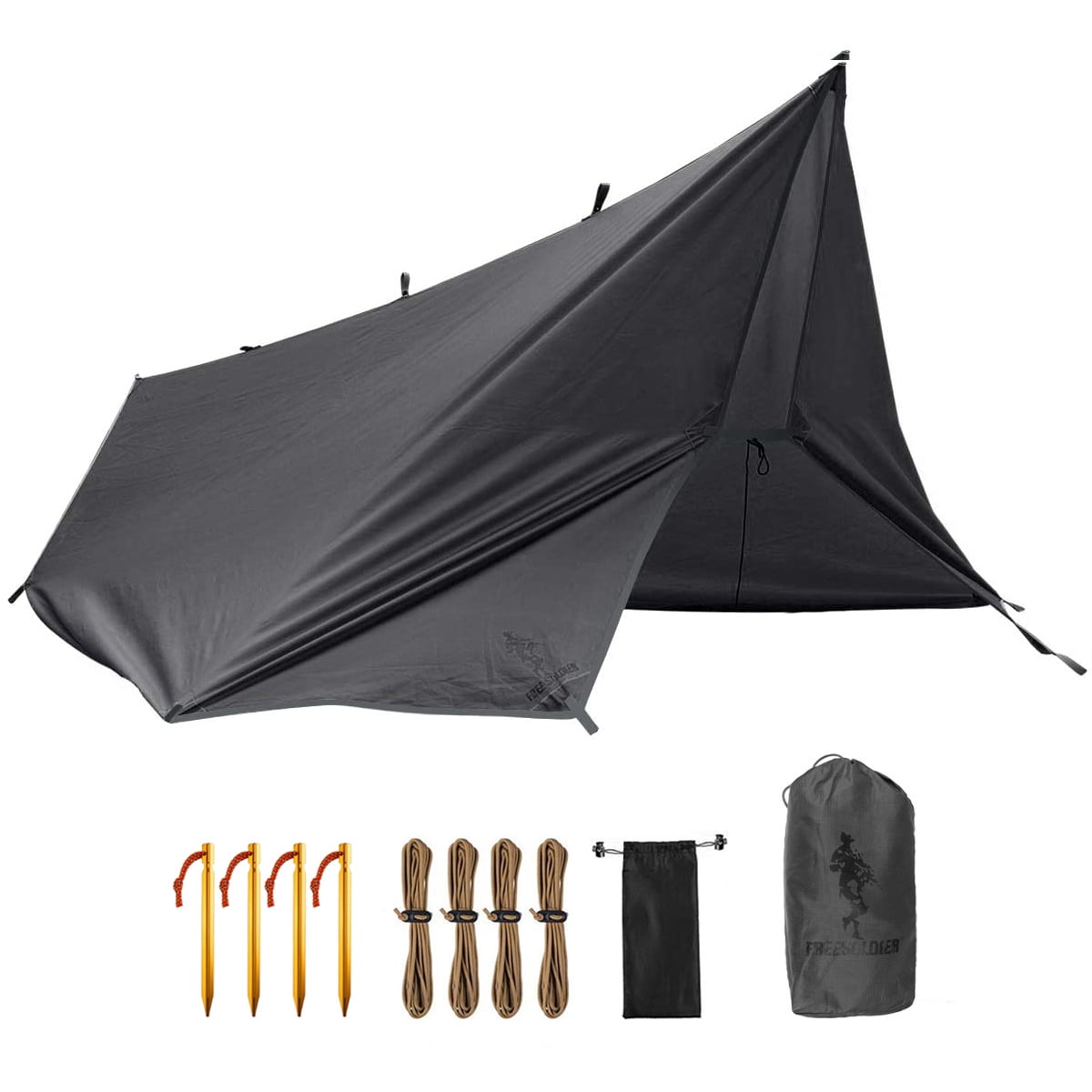 FREE SOLDIER Tarp Sun Shelter Tent Camping Tarp Hammock Rain Fly ...