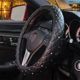 EING Steering Wheel Cover Leather Crystal Bling Anti-Slip Auto Car ...