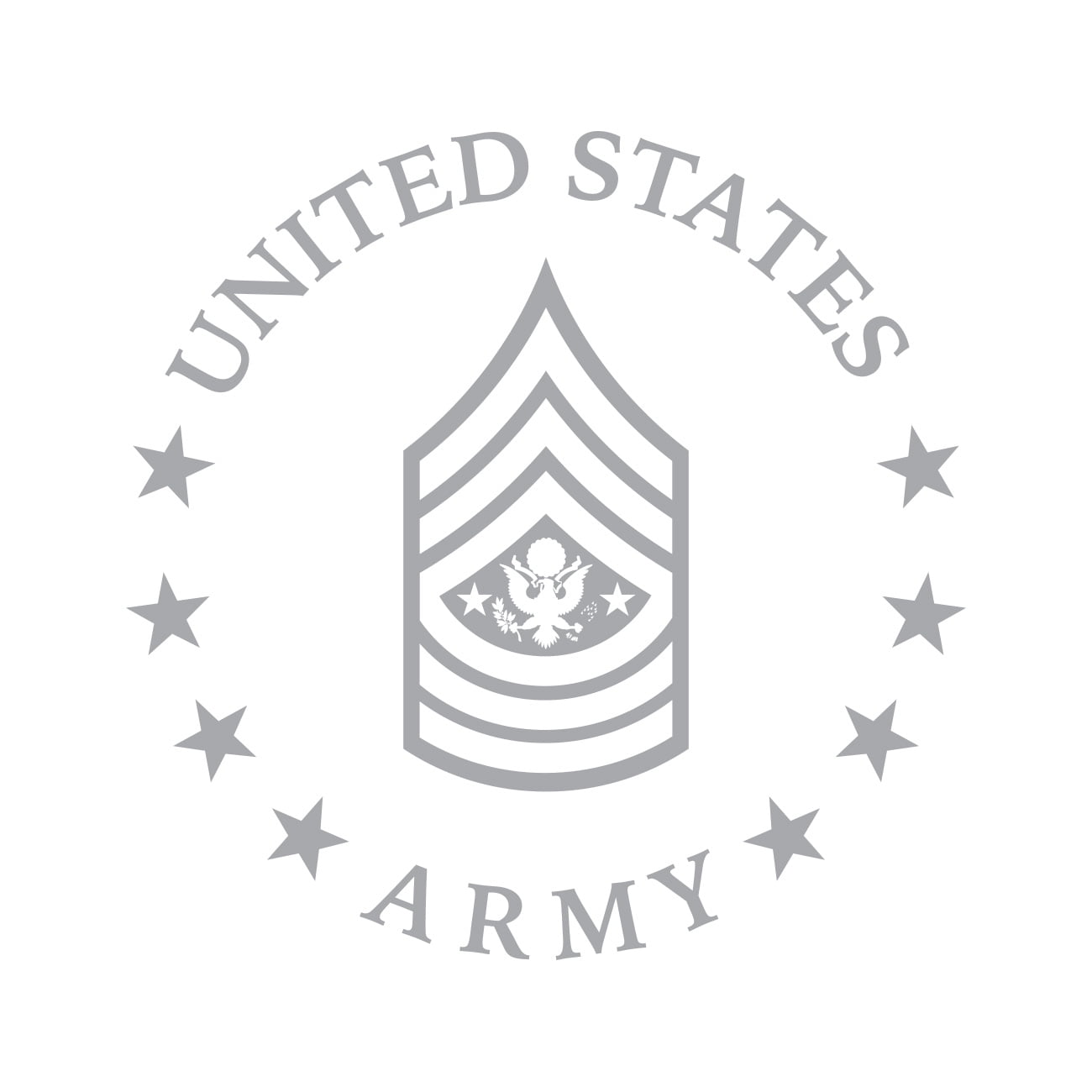 E-9 Command Sergeant Marjor US Army Rank Sticker Decal Die Cut - Self ...