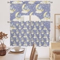Cartoon Swag Curtains Valance and Tier Set, Dreamy Purple Cute Sleeping ...