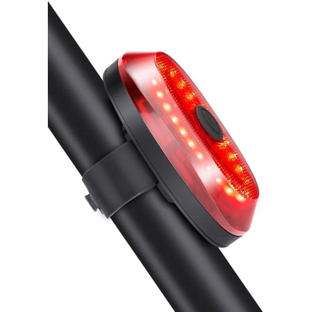 Smart Bike Tail Light, Ultra Bright USB Rechargeable IP65 Waterproof ...