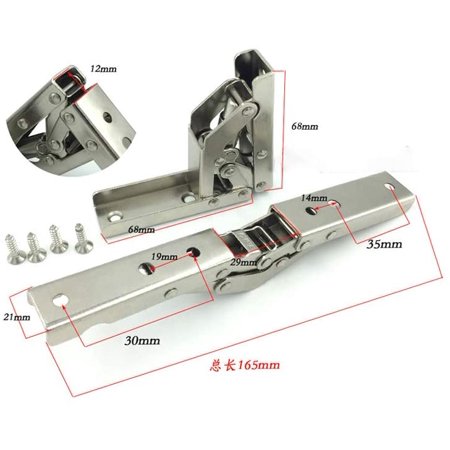 Set of 4 90 Degree Hinges, Adjustable 90 Degree Cabinet Door Hinge ...