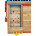 Outdoor Wooden 4-in-1 Game House for Kids Garden Playhouse with Surface ...