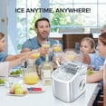 KISSAIR Countertop Ice Maker, Portable Ice Machine with Self-Cleaning ...