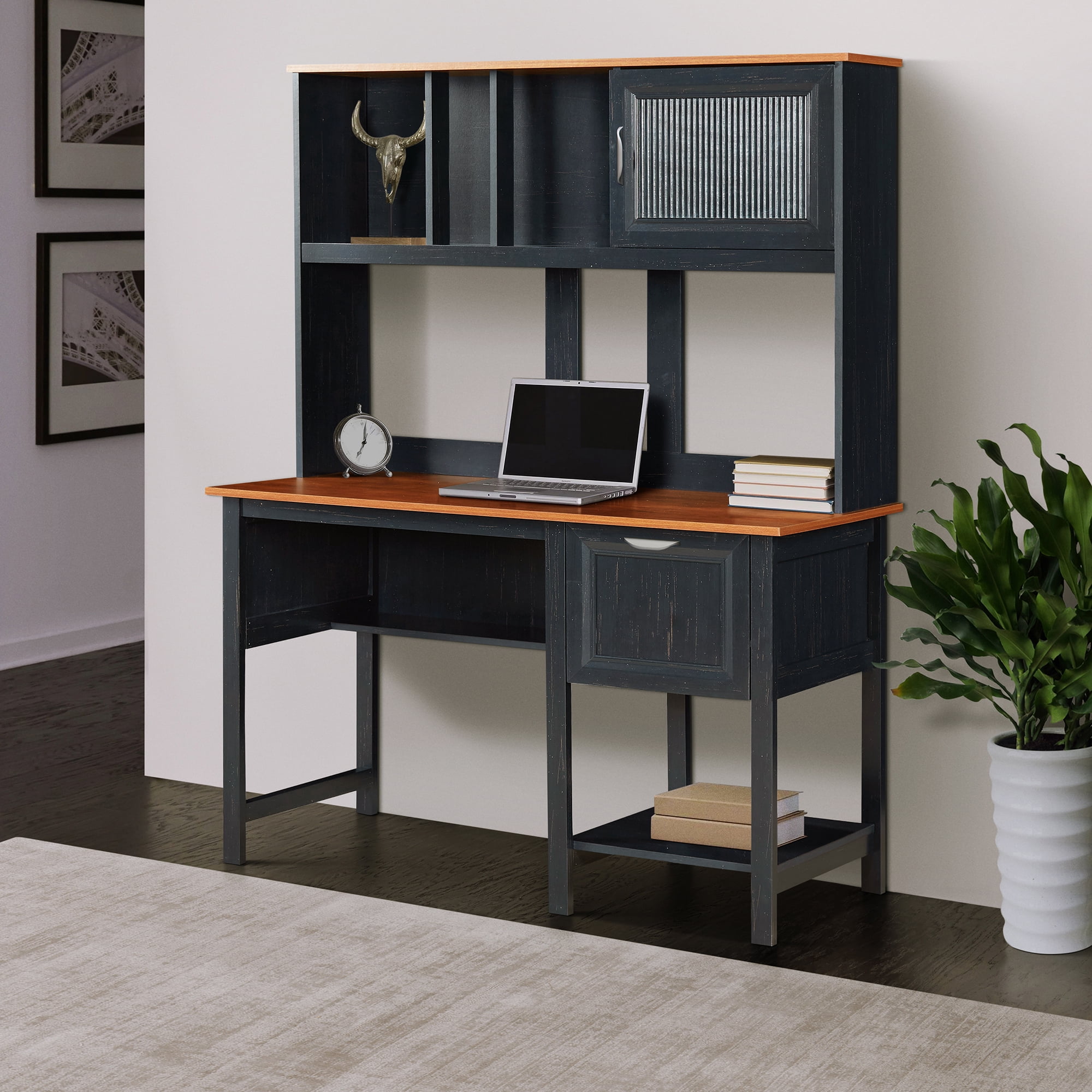 Saint Birch 47" Writing Desk with Hutch - Walmart.com