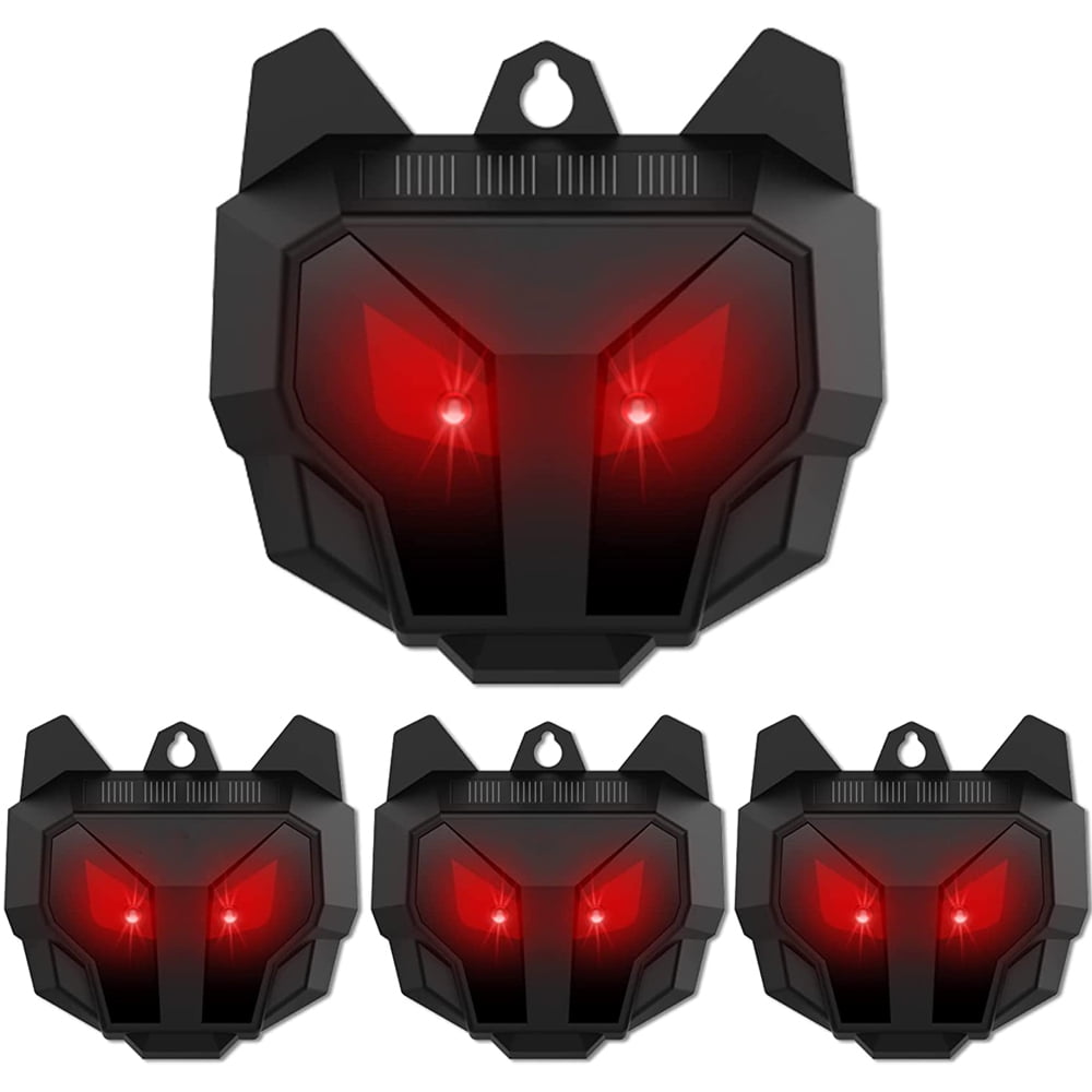 4 Pack Solar Powered Nocturnal Wild Animal Repeller Bionic Eyes ...