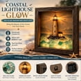 Coastal Lighthouse Sea Glass Shadow Box Night Light, DIY Handmade Art ...