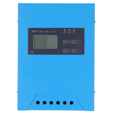 MPPT Solar Charge Controller, Blue Silver Solar Panel Regulator 60A ...