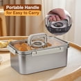Bread Box Airtight 304 Stainless Steel Bread Container, Dishwasher Safe ...