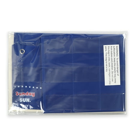 Blue Monthly Calendar Chart Nylon Learning Calendar Pocket Scratch ...
