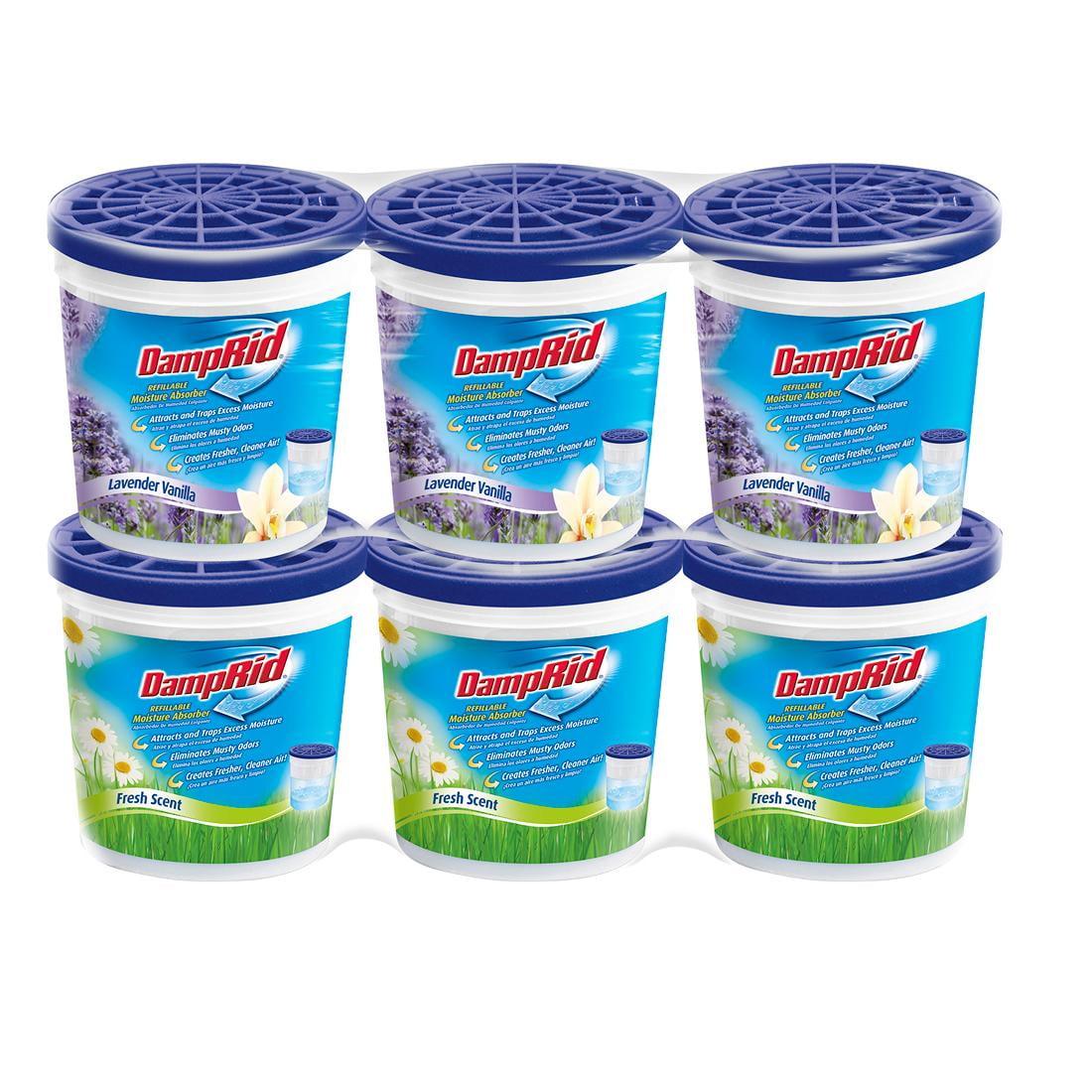 DampRid Refillable Moisture Absorber, 6 pk. - Walmart.com