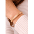 Michael Kors Women’s MK Logo Bangle Bracelet, Brown and Gold Tone Brass ...