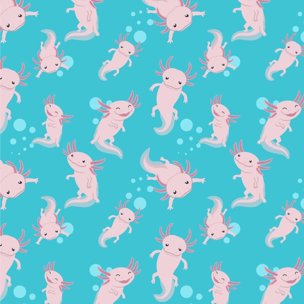 Cute Axolotl Mexican Walking Fish Premium Roll Gift Wrap Wrapping Paper ...