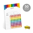 Cheerful Rainbow Weekly Chore Chart / 6" x 10" Sticky Note Fill In Task ...