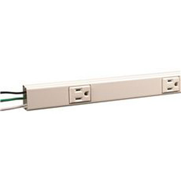 Plugmold Multi Outlet Strip 10 Single 15 Amp Outlets Steel Ivory ...