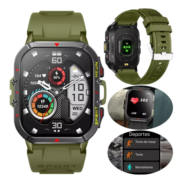 Reloj Inteligente Hombre Militar Ip68 Impermeable Andr Ios | Walmart en ...