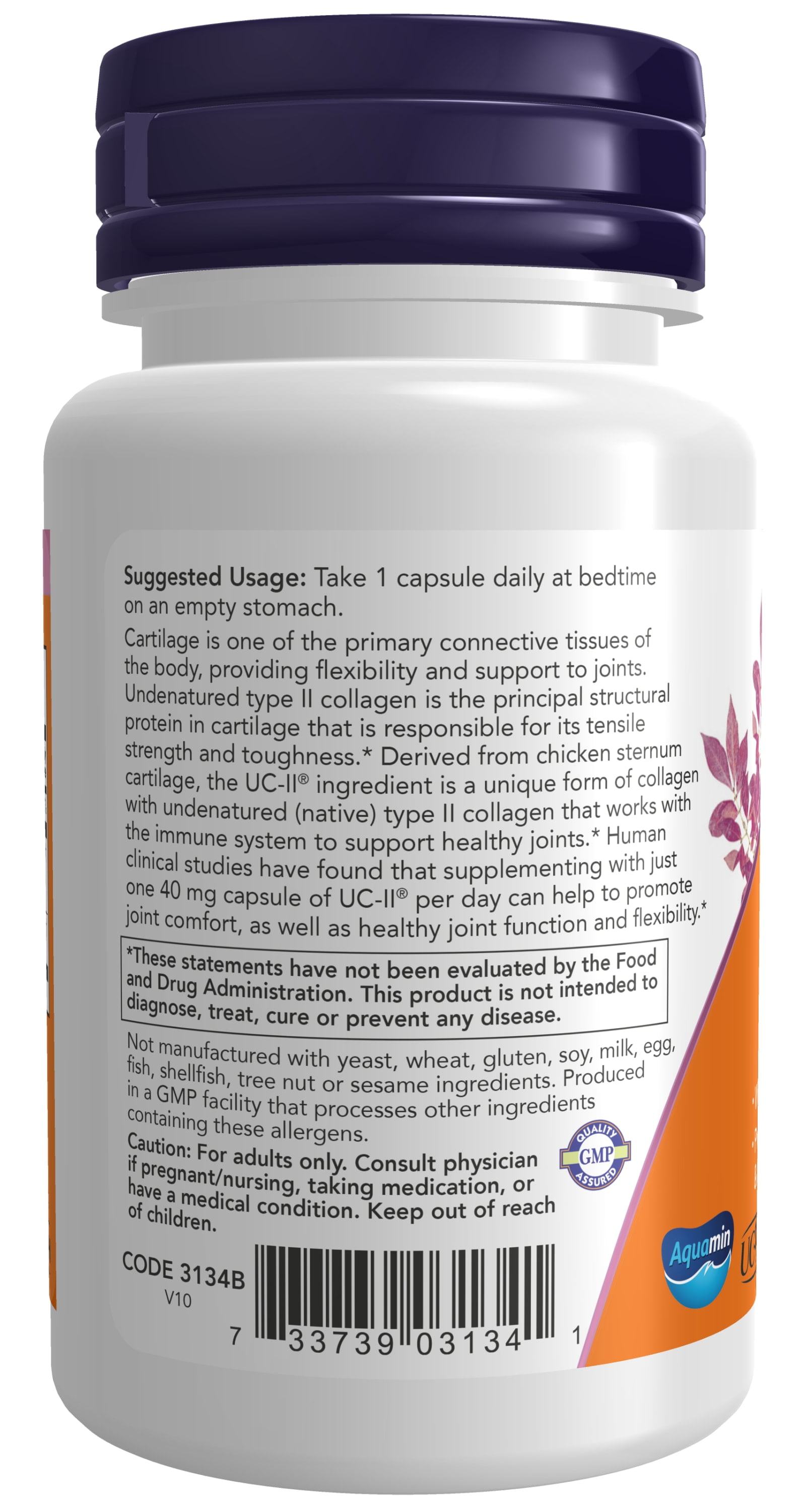 NOW Supplements, UC-II Type II Collagen with Undenatured Type II ...