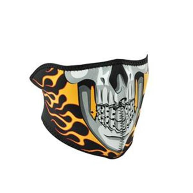 Neoprene half Face Mask Burning Skull - Walmart.com