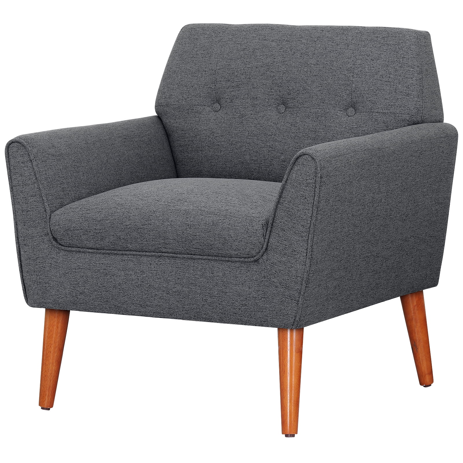 Lohoms Arm Chair, Accent Single Sofa Modern Linen Fabric Upholstered ...