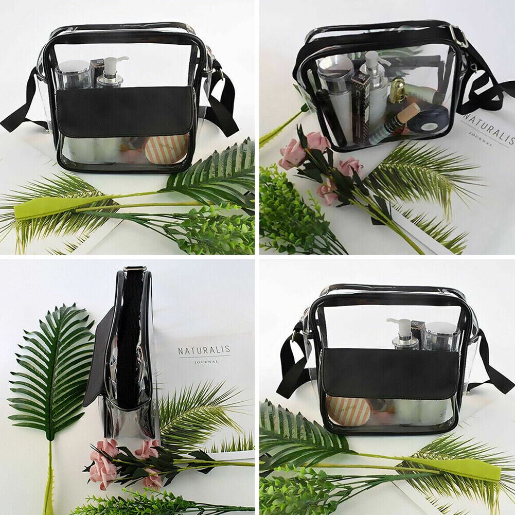 US Clear Transparent Tote Bag PVC Zipper Stadium Approved Shoulder ...