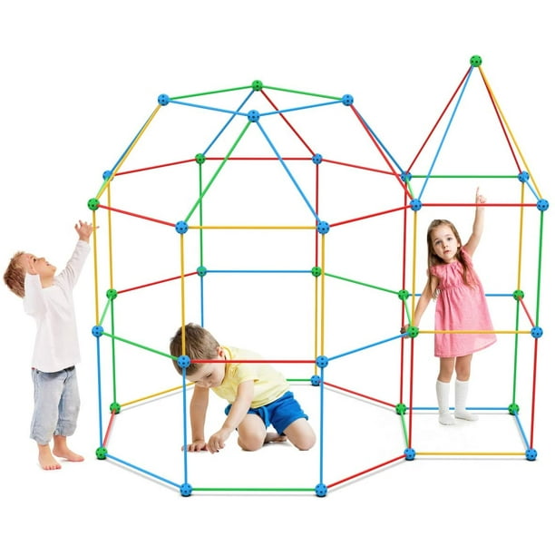 110 Pcs Fort Building Kit, Construction Fort Toys for Kids Builder ...