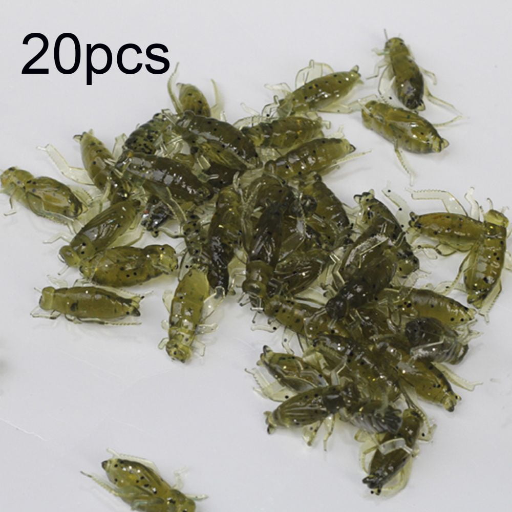 10/20/50pcs/lot Hot Bionic Bait Artificial Swim Cricket Silicone ...