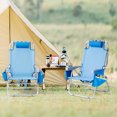 Ktaxon 2Pcs Short Beach Chair, 5-Position Adjustable Folding Camping ...