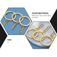 ETHZZLE 50Pcs Metal Golden Circular Key Rings Key Chain Making Supplies ...