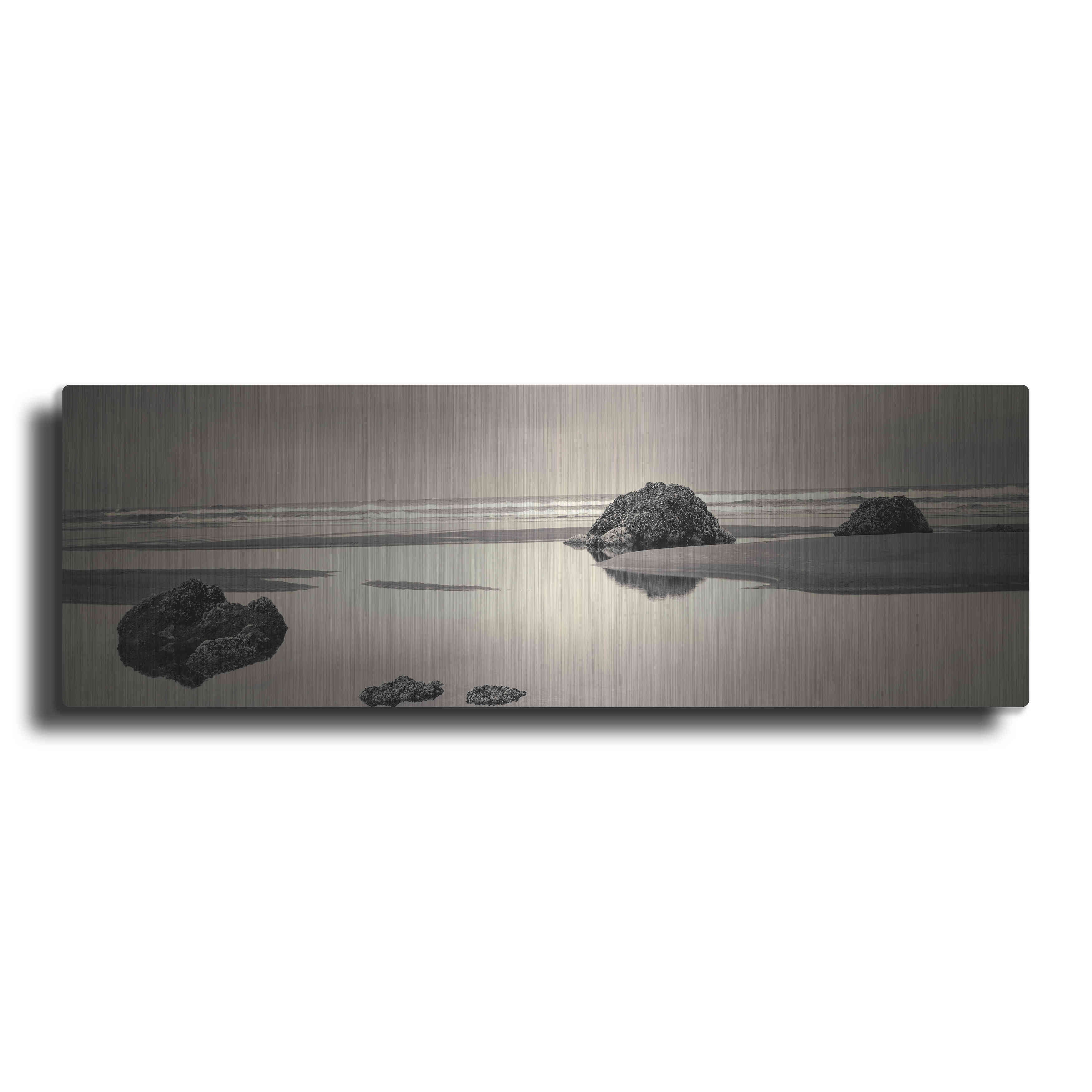 Luxe Metal Art 'Beach Rocks No. 4' by Gary Horsfall, Metal Wall Art, 48 ...