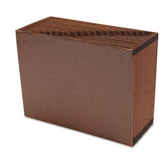 A-Z Open Expanding File 21 Pockets Leather-Like Redrope Letter Red ...