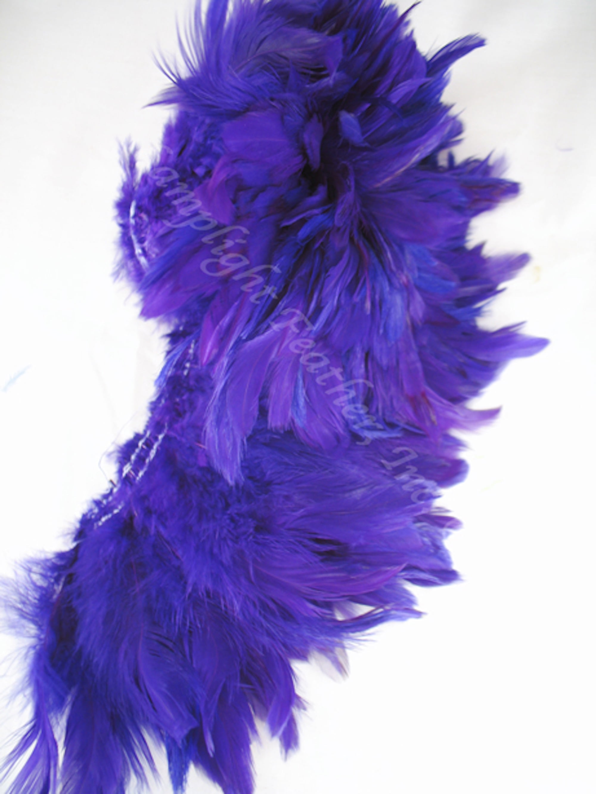 Purple Rooster Hackle Feathers Strung 4-5 Inch per ounce (28 grams ...