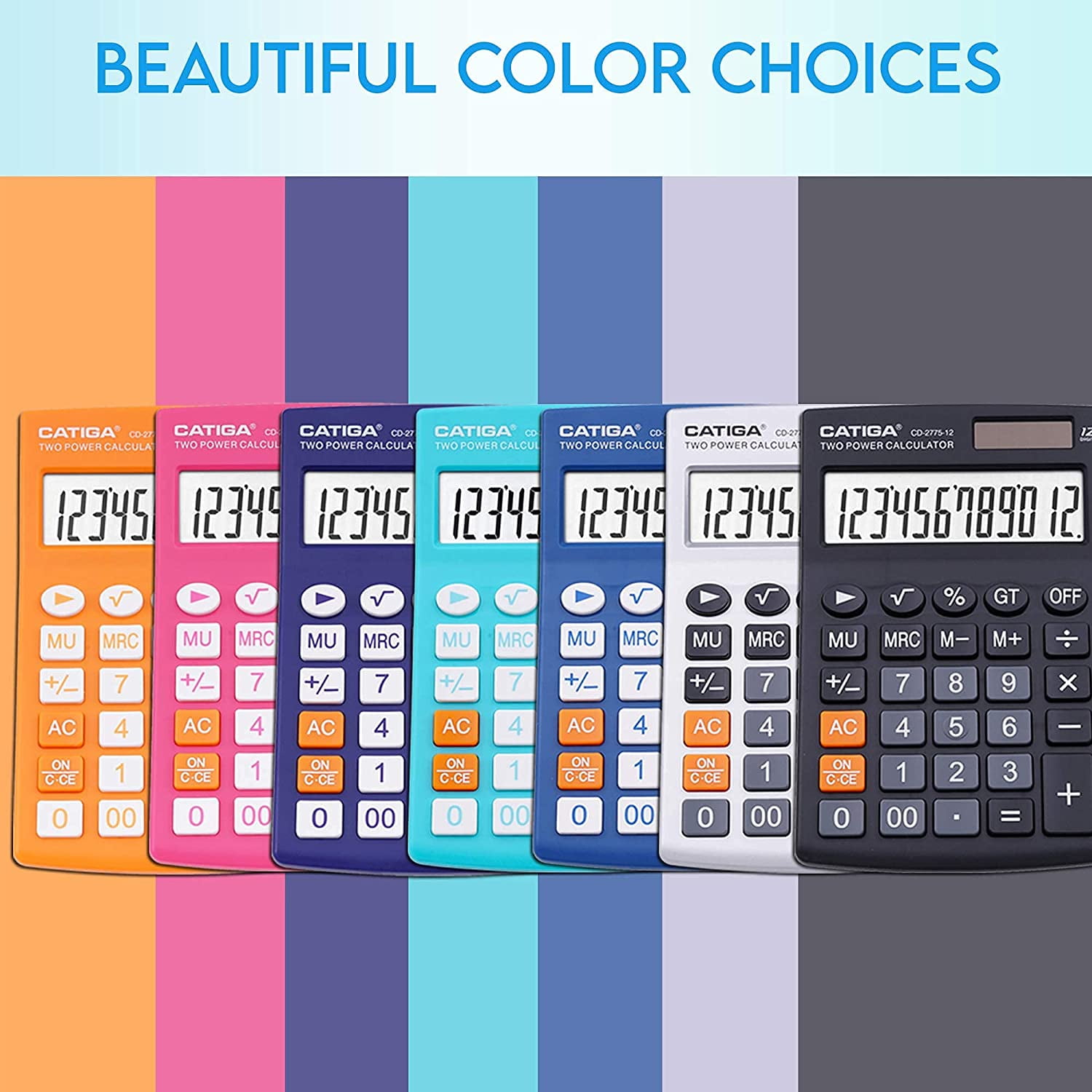 Desktop Calculator with 12 Digit LCD Display Screen, Home or Office Use ...