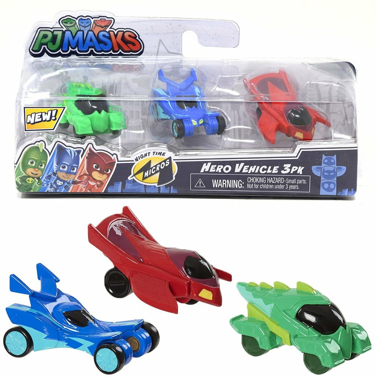 PJ Masks Nighttime Micros Hero Vehicle 3pk - Walmart.com